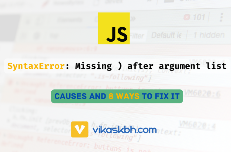 SyntaxError: Unexpected Token – Causes and 20 ways to fix it - Vikas ... SyntaxError: Unexpected Token – Causes and 20 ways to fix it - Vikas ...